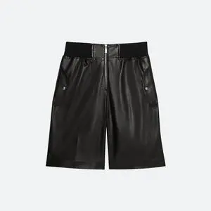 Helmut Lang Leather Bomber Shorts