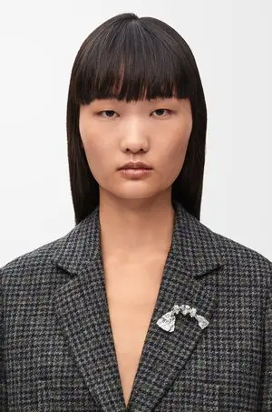 Loewe Bowed Tie Brooch - Silver