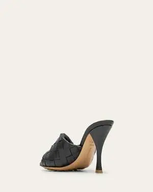 Bottega Veneta Blink Intrecciato Leather Mules - Black