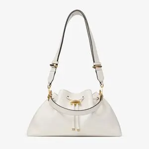 JIMMY CHOO Cinch Medium Leather Shoulder Bag - Neutral