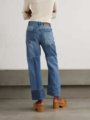 FORTELA Patchwork Straight-leg Jeans - Blue