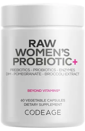 CODEAGE Raw Probiotics + Prebiotics Supplement - White
