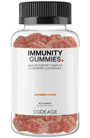 CODEAGE Immunity Gummies + Vitamin C Vegan Supplement - White