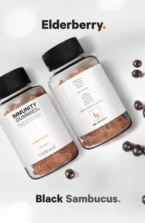 CODEAGE Immunity Gummies + Vitamin C Vegan Supplement