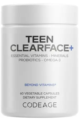 CODEAGE Teen Clearface Vitamins Minerals & Probiotics Supplement - White