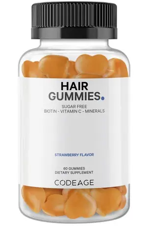 CODEAGE Hair Gummies Biotin Multivitamins Supplement - White