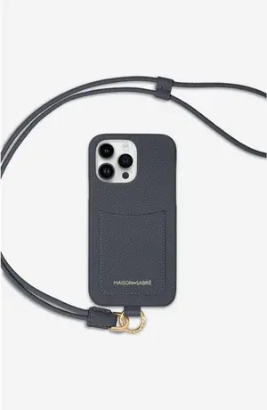 MAISON DE SABRE Sling Phone Case Iphone 15 Pro Max Graphite Grey