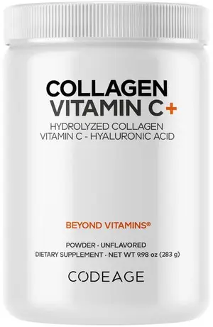 CODEAGE Collagen Peptides Powder + Vitamin C - White