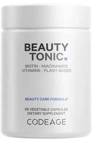 CODEAGE Beauty Tonic Biotin Supplement + Vitamins & Minerals - White