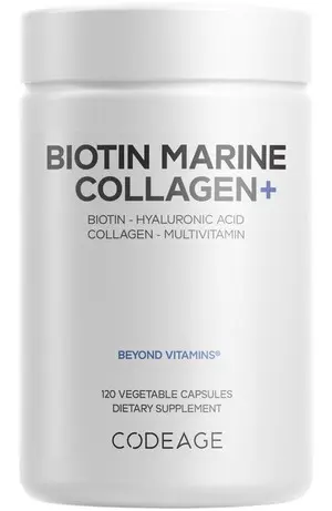 CODEAGE Biotin Marine Collagen Peptides Supplement - White