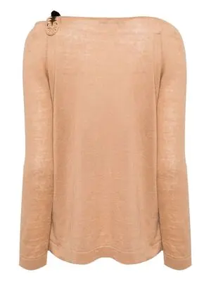Alberta Ferretti Buckle-detail Linen Top