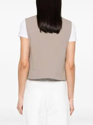 Ami Open-front Waistcoat - Neutrals