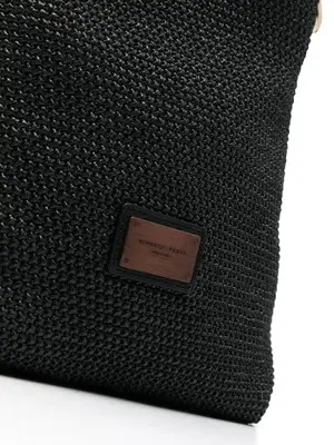 Roberto Festa Logo Patch Woven Tote Bag
