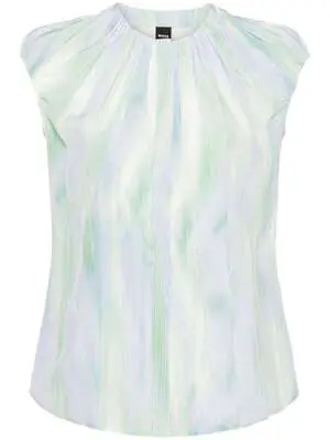 BOSS Abstract-stripes Sleeveless Shirt