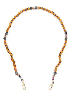 MARIE LICHTENBERG 9kt Yellow Mauli Ghana Beaded Necklace - Gold