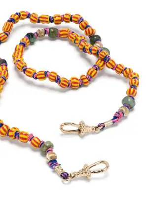 MARIE LICHTENBERG 9kt Yellow Mauli Ghana Beaded Necklace