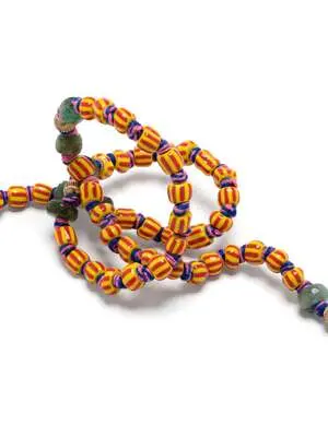 MARIE LICHTENBERG 9kt Yellow Mauli Ghana Beaded Necklace