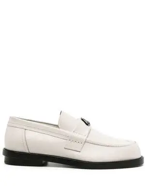 Alexander McQueen Seal-plaque Leather Loafers