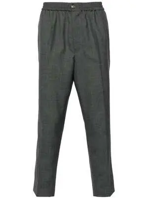 Ami Mid-rise Cropped Tapered Trousers - Grey