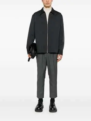 Ami Mid-rise Cropped Tapered Trousers - Grey