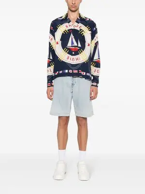 Rhude Flag Sail Silk Shirt