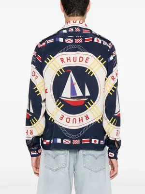 Rhude Flag Sail Silk Shirt