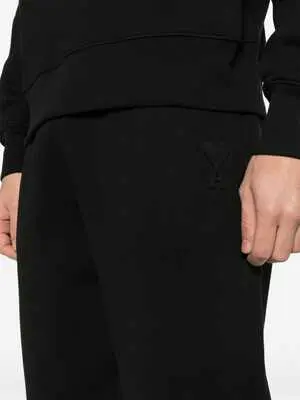 AMI Paris Logo-embossed Jersey Track Pants