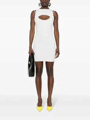 Off-White Cut-out Ribbed-knit Dress