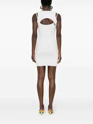 Off-White Cut-out Ribbed-knit Dress