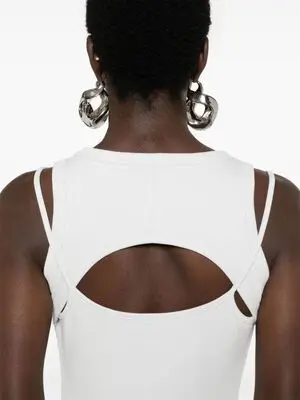 Off-White Cut-out Ribbed-knit Dress