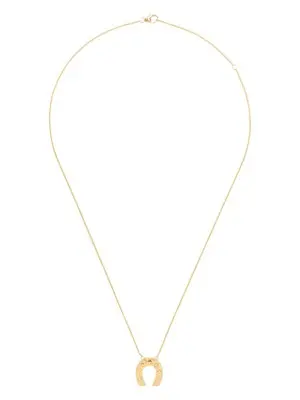Harwell Godfrey 18kt Yellow Mini Horseshoe Pendant Necklace - Gold