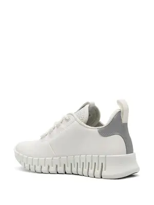 Ecco Gruuv Leather Sneakers - White