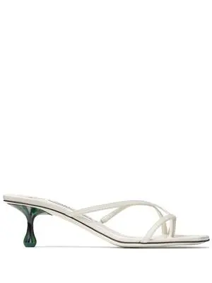 JIMMY CHOO 50mm Etana Leather Mules