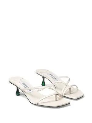 JIMMY CHOO 50mm Etana Leather Mules