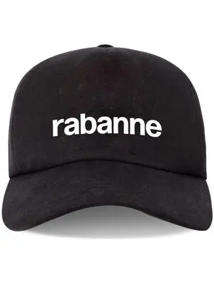 Rabanne Logo-print Cap - Black