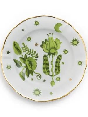 BITOSSI HOME Floreal Porcelain Fruit Plate - Green