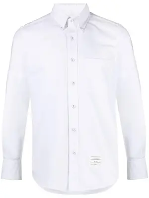 Thom Browne Armband-detail Cotton Shirt - White