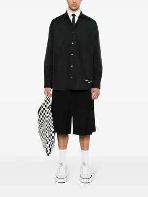 Comme Des Garçons Embroidered-logo Cotton Shirt