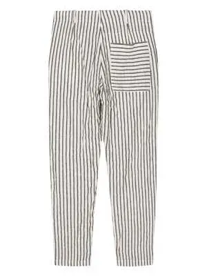 FORME D'EXPRESSION Striped Linen-blend Tapered Trousers