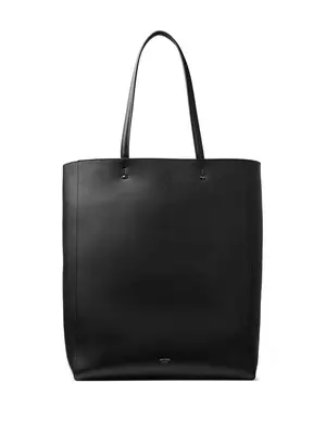 JIMMY CHOO Debossed-logo Leather Tote Bag - Black