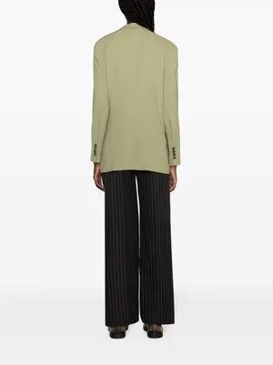 AMI Paris Single-breasted Textured Blazer - Green