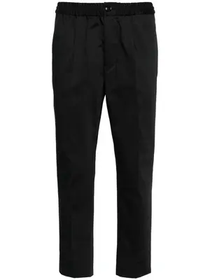 AMI Paris Elasticated-waist Cropped Trousers