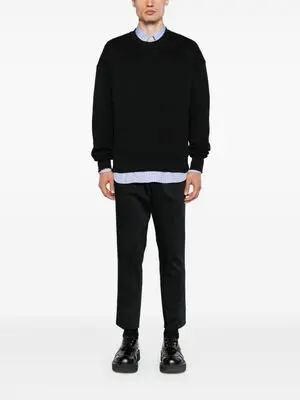 AMI Paris Elasticated-waist Cropped Trousers