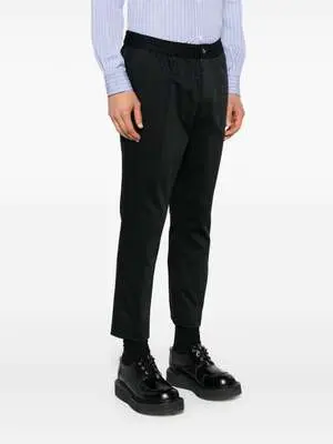 AMI Paris Elasticated-waist Cropped Trousers