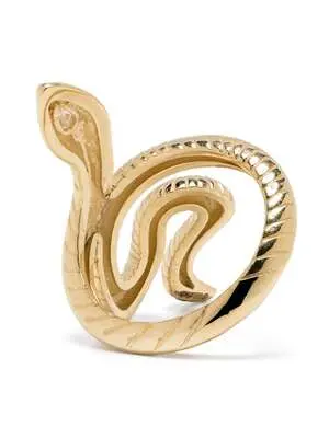 Jacquie Aiche 18kt Yellow Snake Diamond Ring