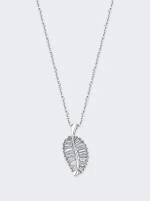 ANITA KO Diamond Palm Leaf Pendant Necklace - 18k White Gold