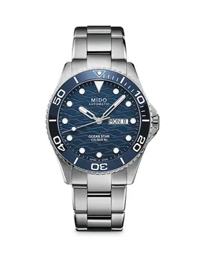 MIDO Ocean Star 200c Caliber 80 Watch - Blue/silver