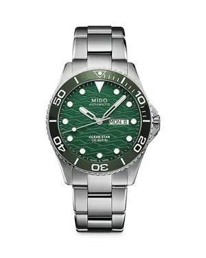 MIDO Ocean Star 200c Caliber 80 Watch - Green/silver