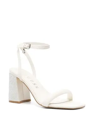 Guess Gelectra 95mm Leather Sandals - Neutrals