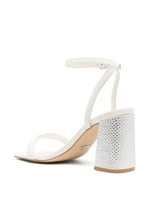 Guess Gelectra 95mm Leather Sandals - Neutrals